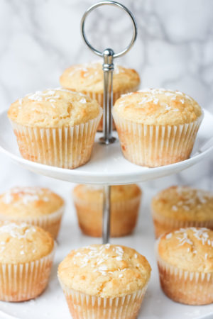 Lemon Coconut Muffins - Baker Jo's Easy Muffin Recipe, No Mixer Needed