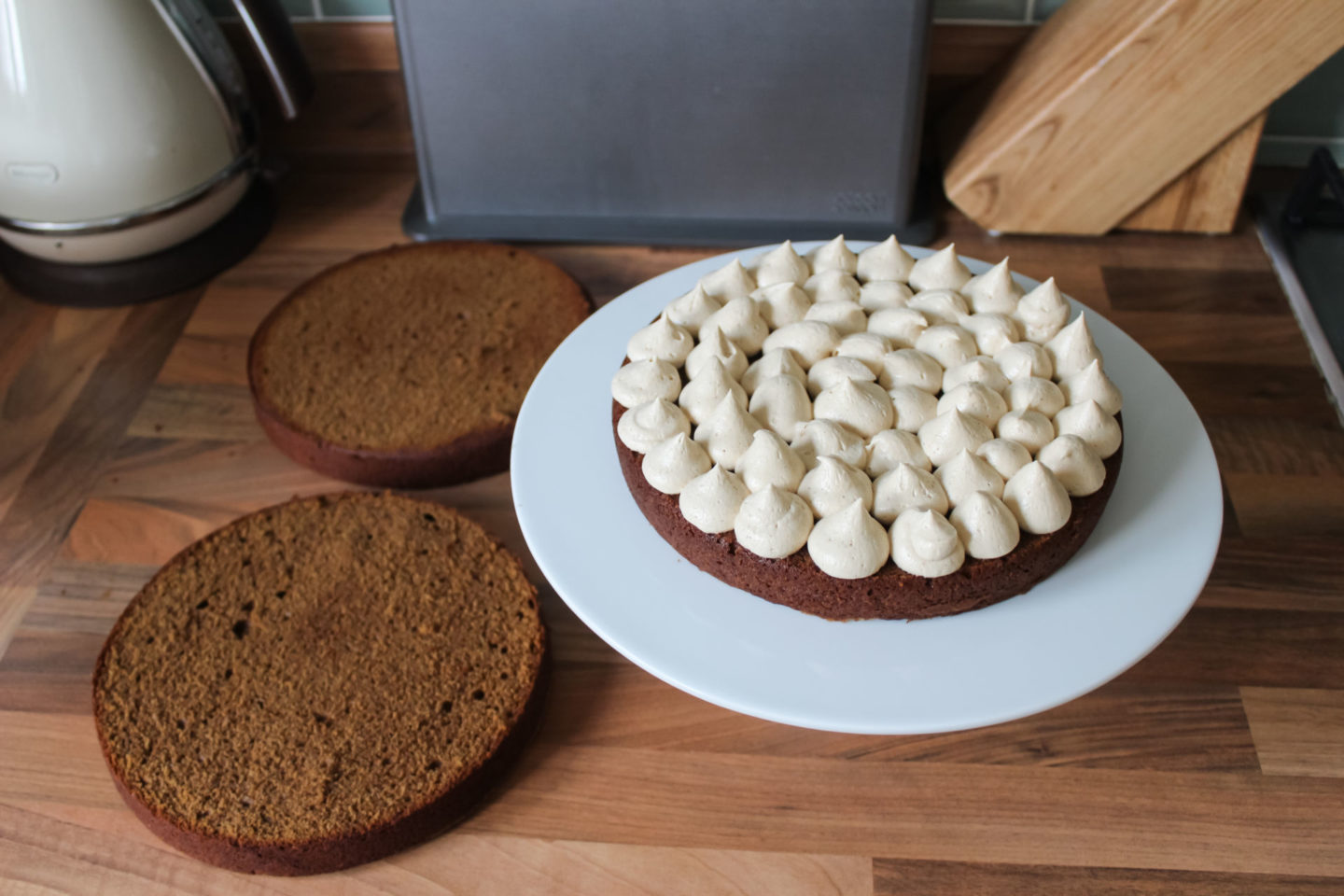 Gingerbread Latte Cake - Baker Jo Festive Ginger and Coffee Layer Cake