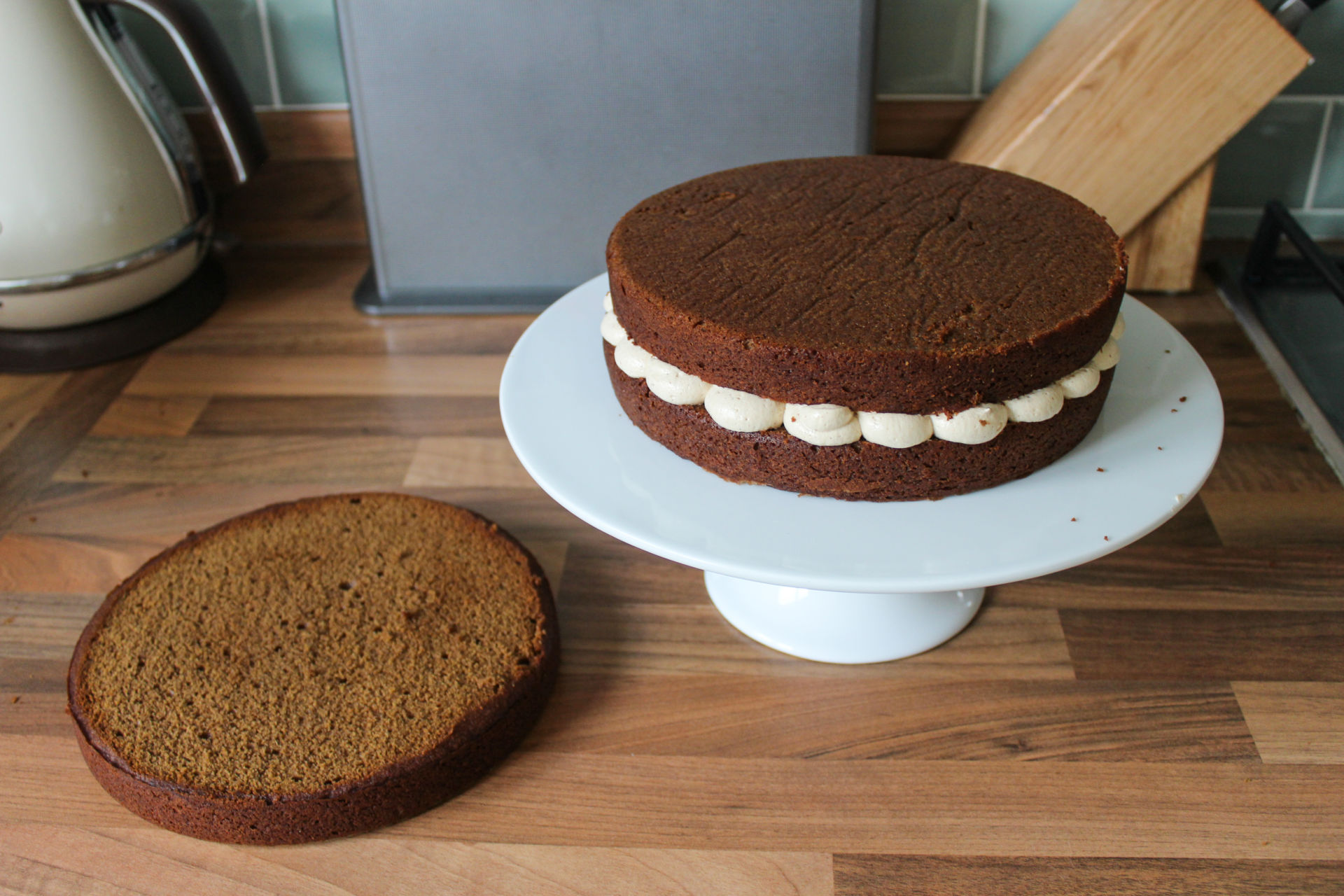 Gingerbread Latte Cake - Baker Jo Festive Ginger and Coffee Layer Cake