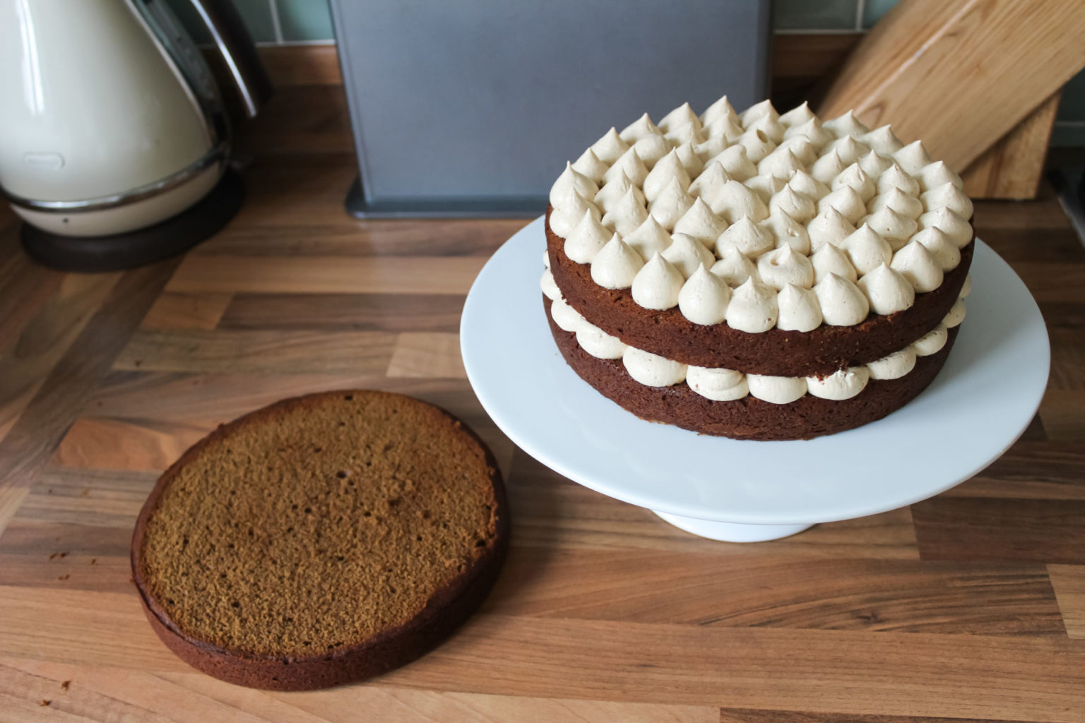 Gingerbread Latte Cake - Baker Jo Festive Ginger and Coffee Layer Cake