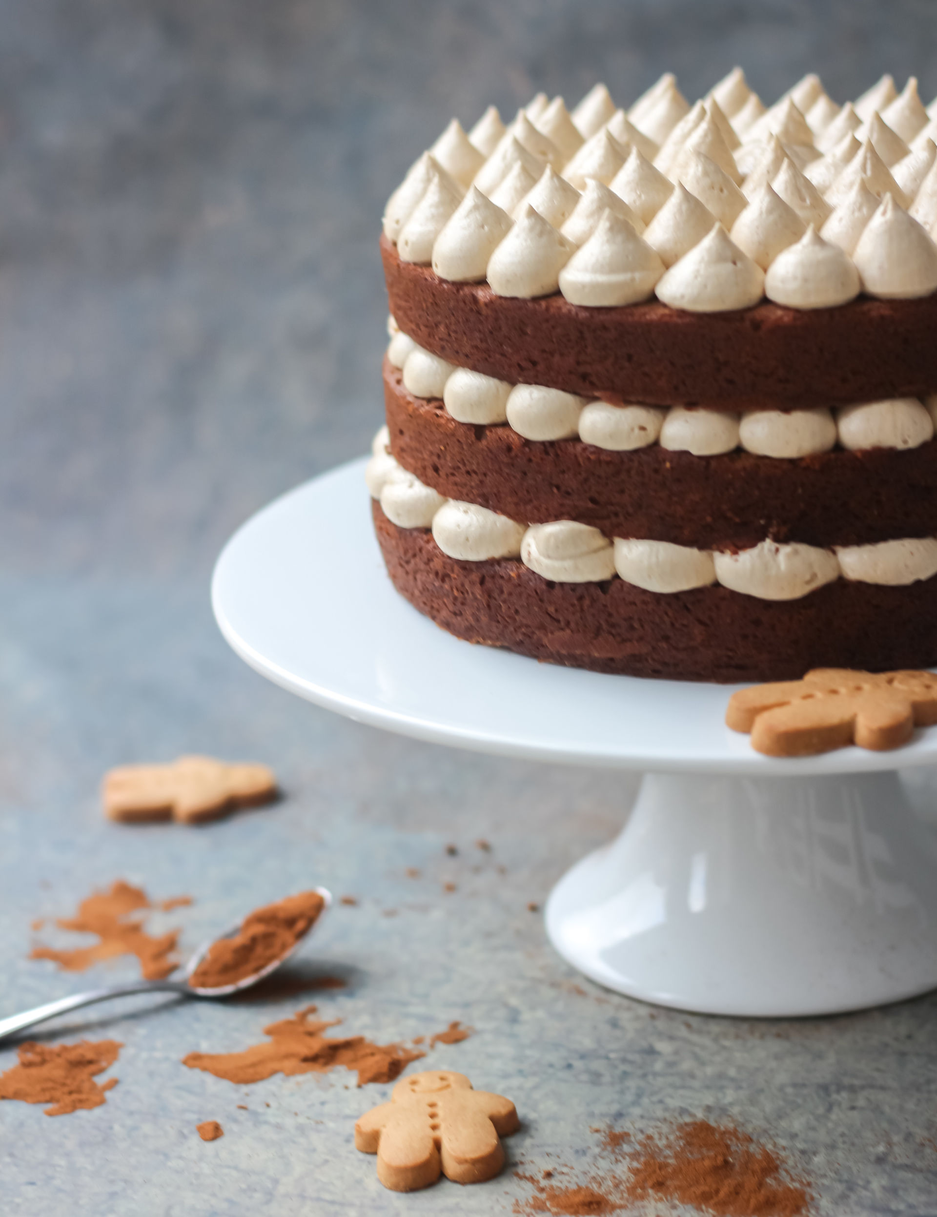 Gingerbread Latte Cake - Baker Jo Festive Ginger and Coffee Layer Cake