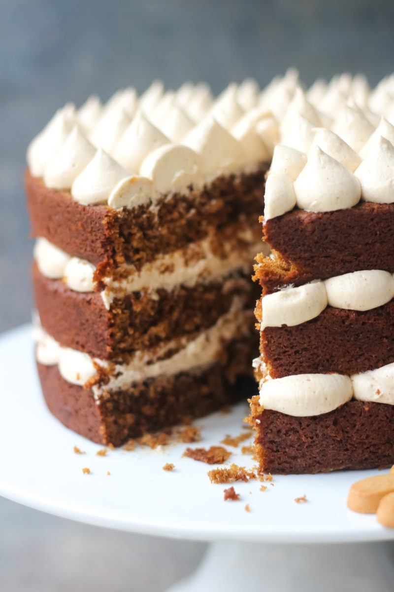 Gingerbread Latte Cake - Baker Jo Festive Ginger and Coffee Layer Cake