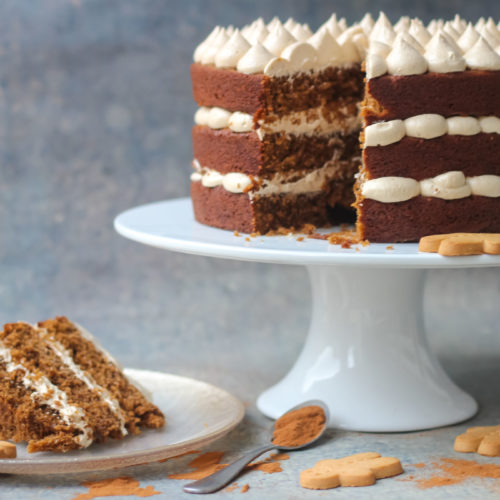 Gingerbread Latte Cake - Baker Jo Festive Ginger and Coffee Layer Cake