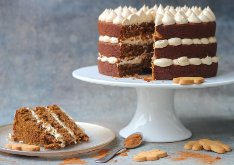 Gingerbread Latte Cake - Baker Jo Festive Ginger and Coffee Layer Cake