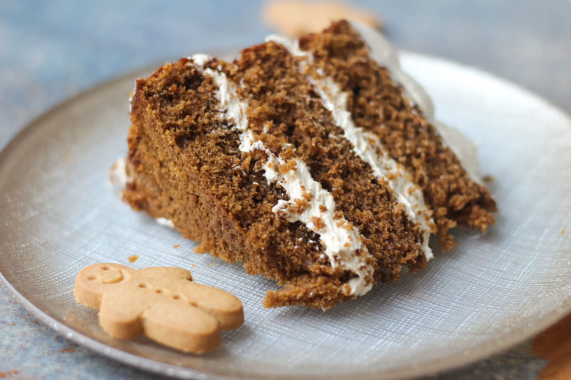 Gingerbread Latte Cake - Baker Jo Festive Ginger and Coffee Layer Cake