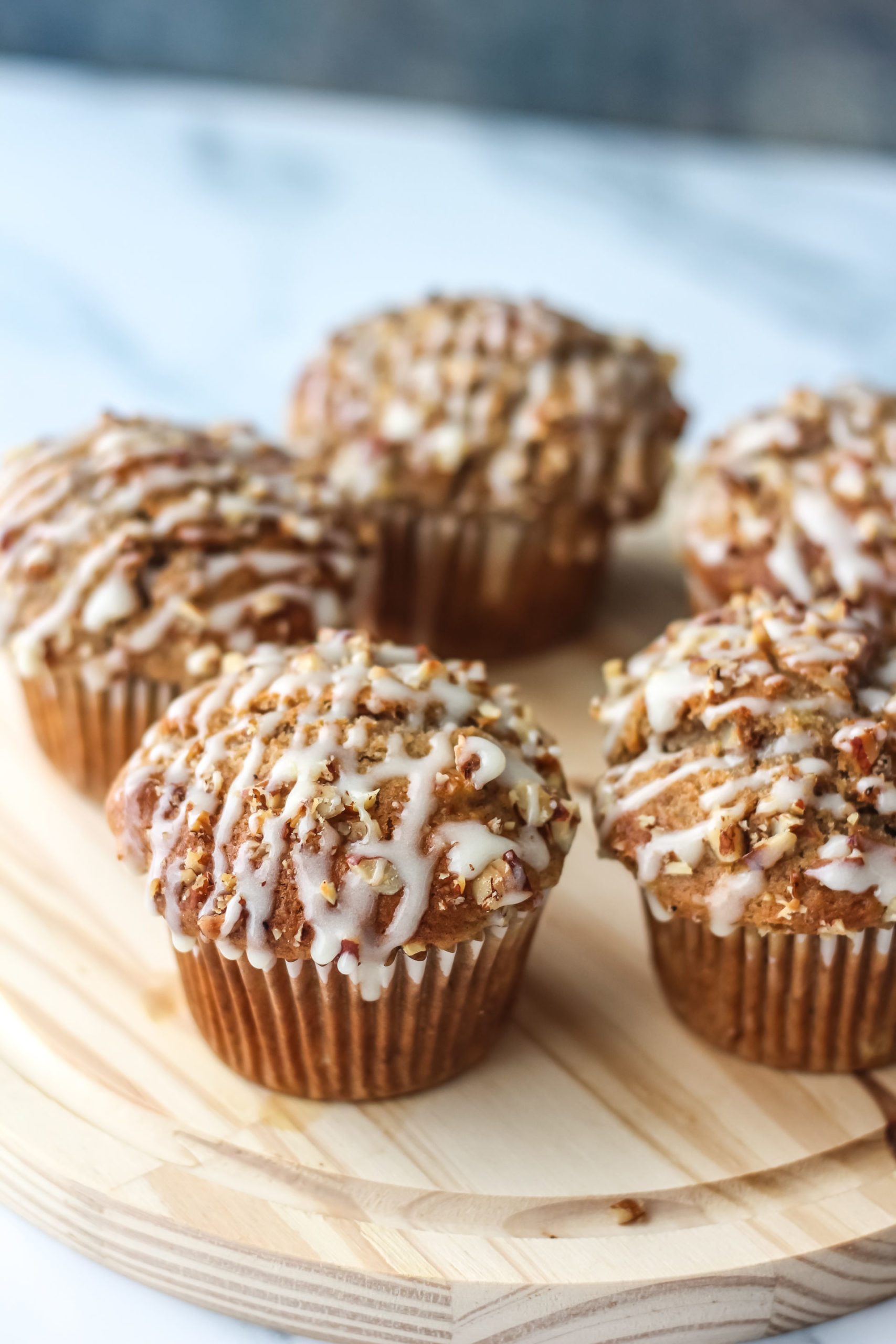 Hummingbird Muffins - Baker Jo - Banana Pineapple Pecan Spiced Muffins