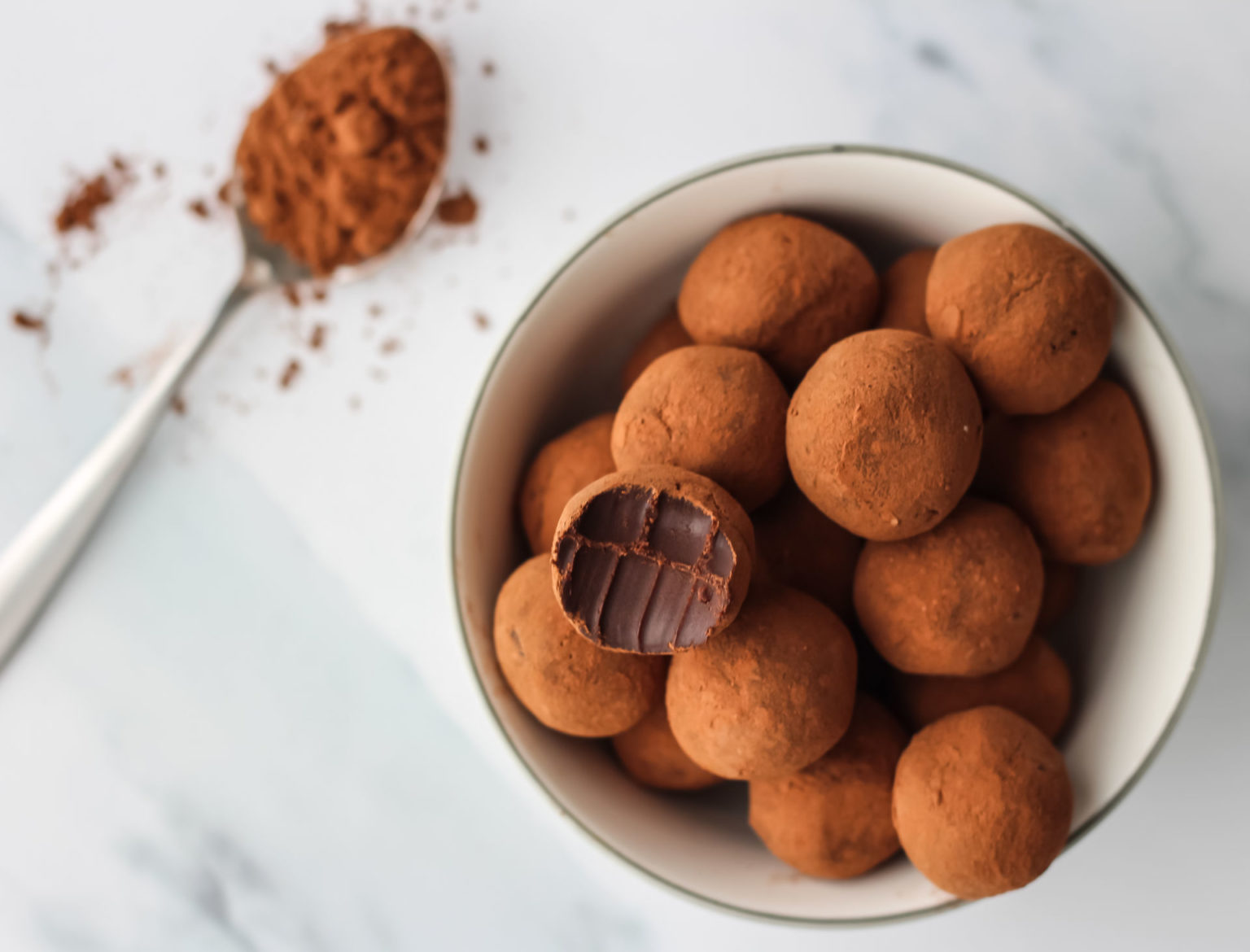 Cocoa Dusted Chocolate Truffles - Baker Jo's Simple and Classic Truffles