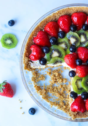 No-Bake Fresh Fruit Tart - Baker Jo's easy no-bake summer dessert
