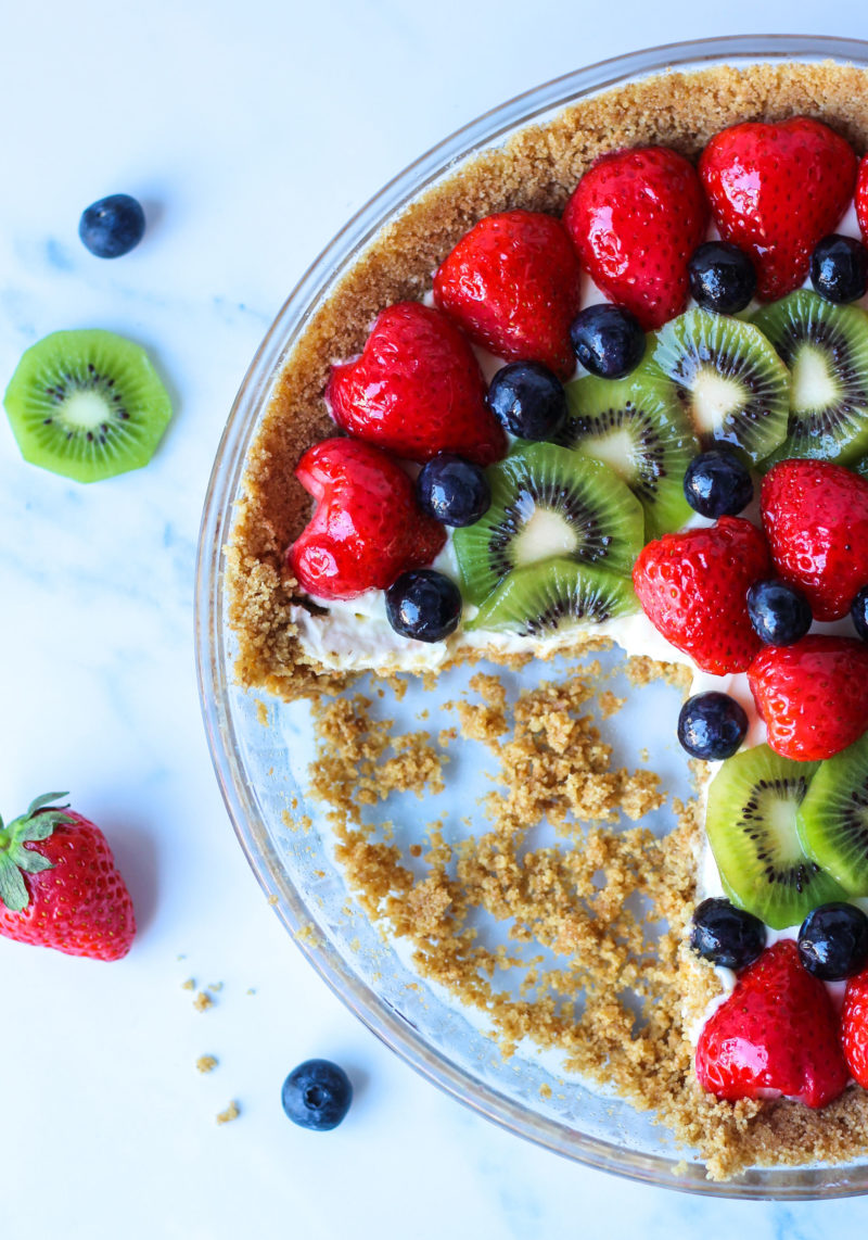 No-Bake Fresh Fruit Tart - Baker Jo's easy no-bake summer dessert
