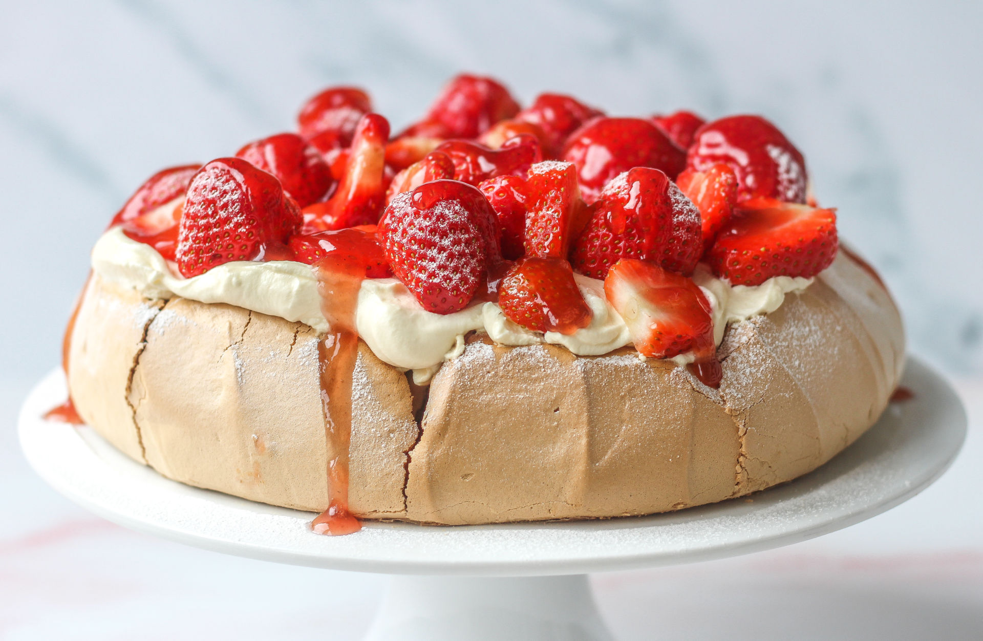 Strawberry Pavlova - Baker Jo
