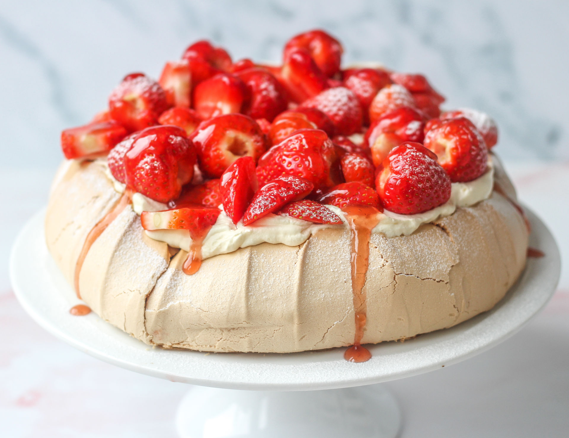 Strawberry Pavlova - Baker Jo