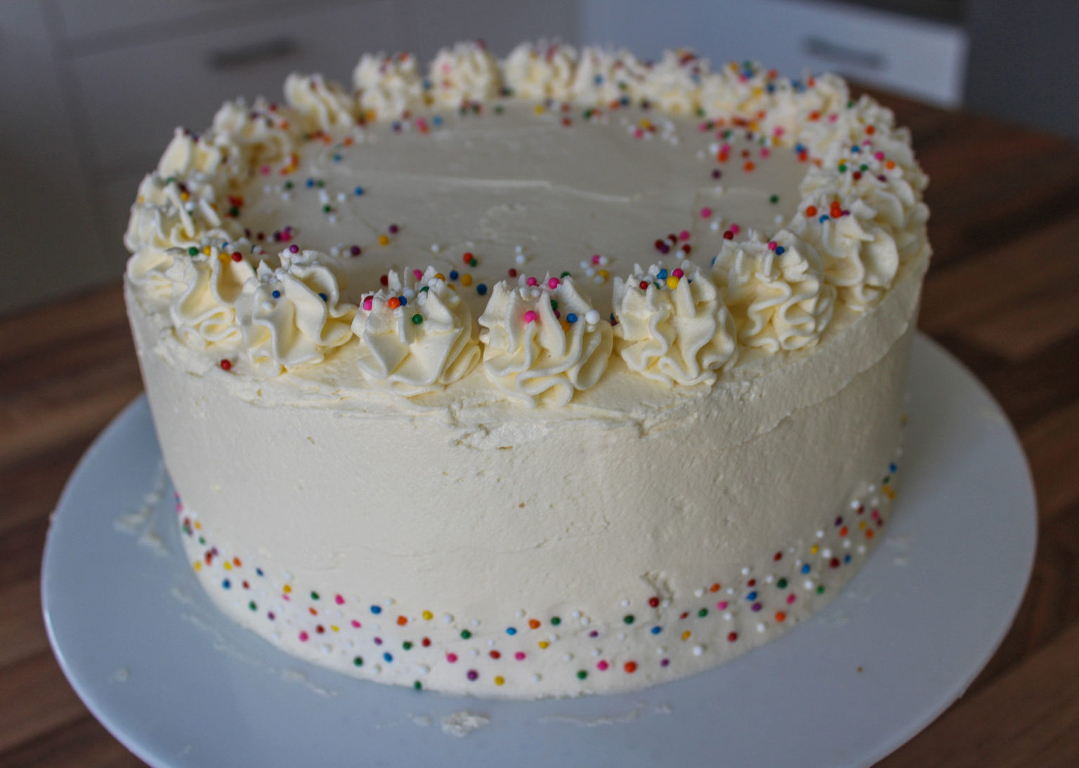 Vanilla Layer Cake with Vanilla Buttercream - Baker Jo