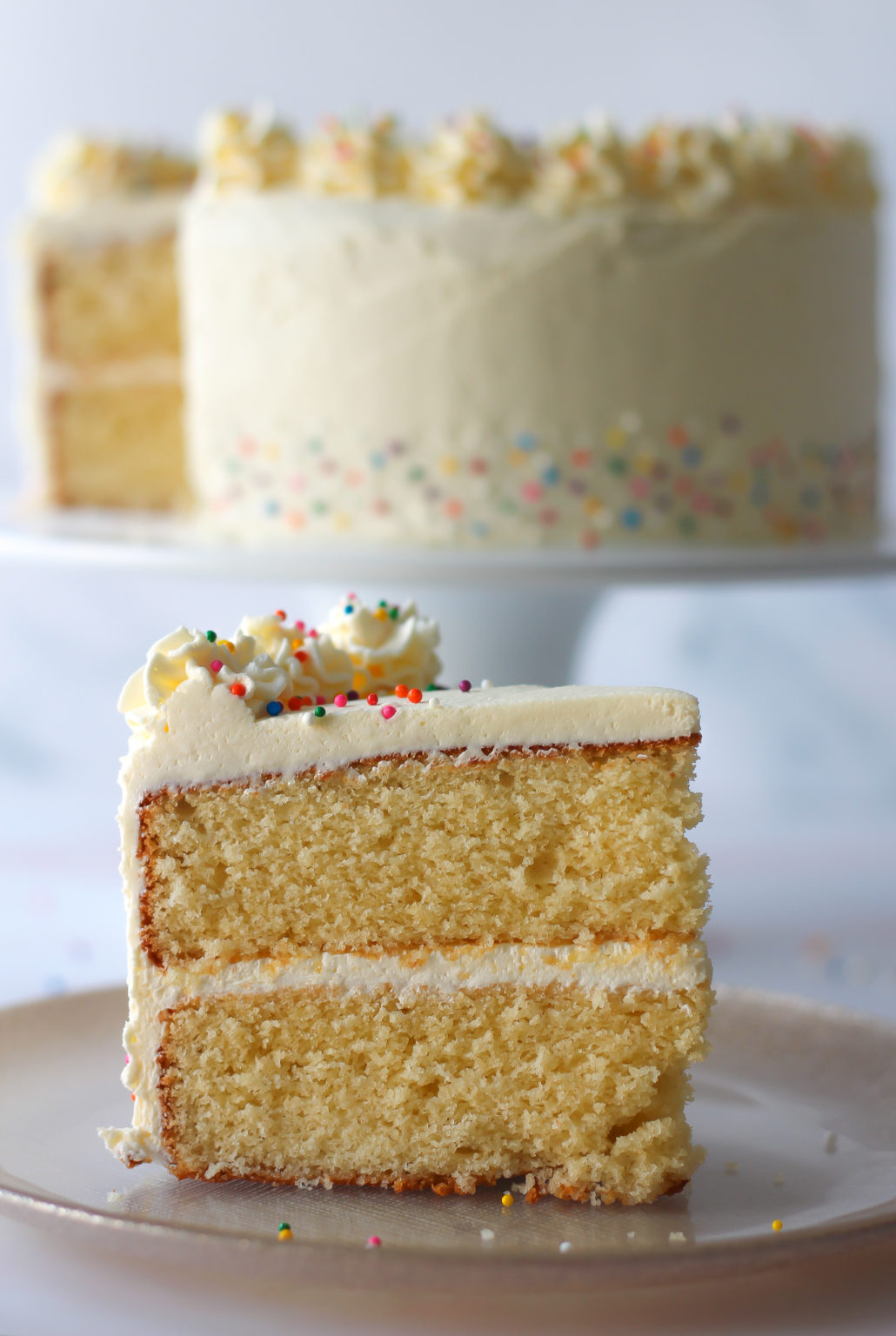 Vanilla Layer Cake with Vanilla Buttercream - Baker Jo
