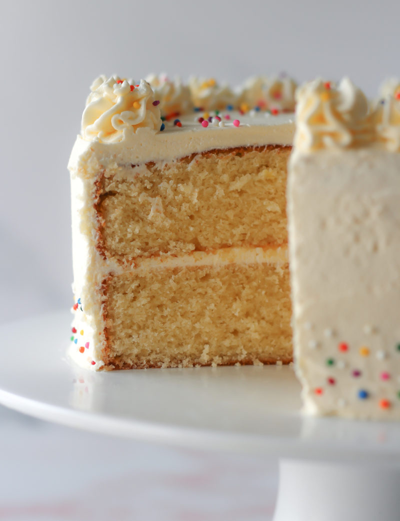 Vanilla Layer Cake with Vanilla Buttercream - Baker Jo