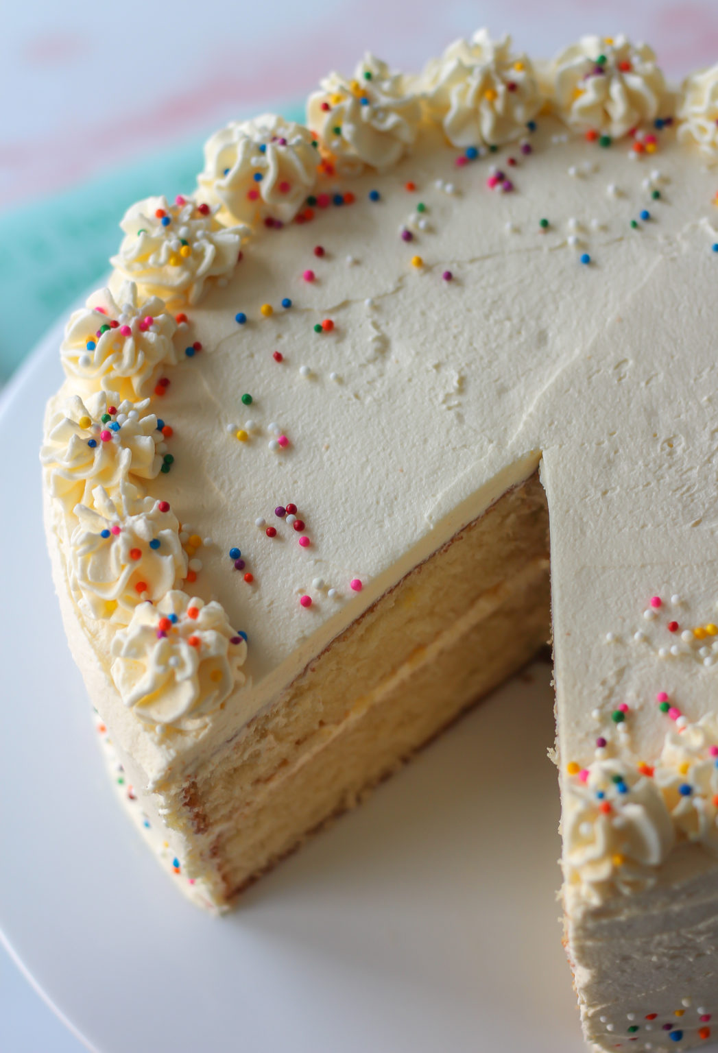 Vanilla Layer Cake with Vanilla Buttercream - Baker Jo