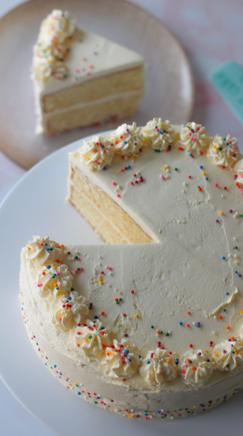 Vanilla Layer Cake with Vanilla Buttercream - Baker Jo