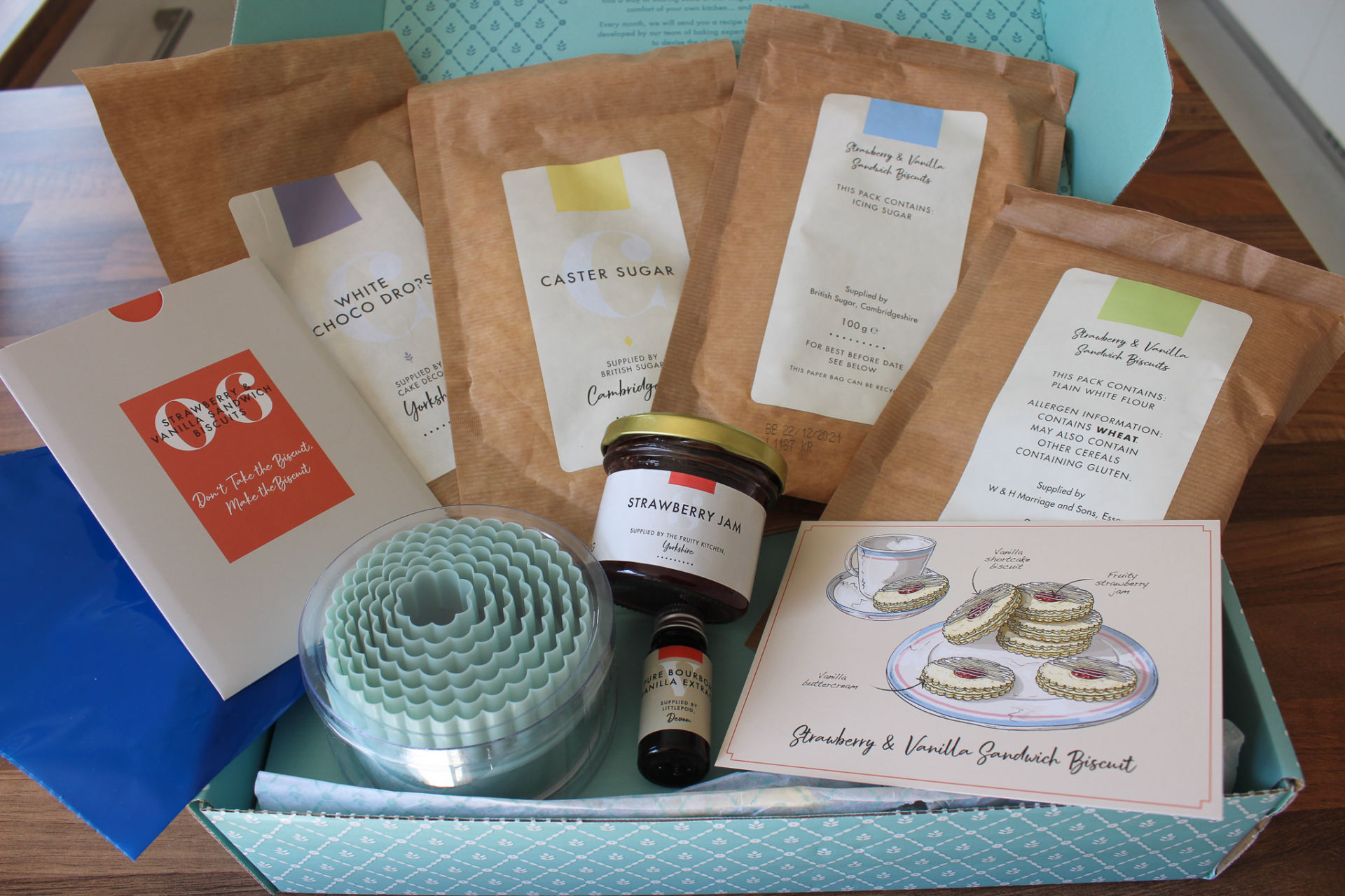 The Bake Off Box: Strawberry and Vanilla Sandwich Biscuits - Baker Jo